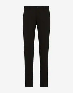 Dolce & Gabbana Pleated Cotton Linen Trousers - Black
