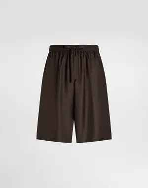Dolce & Gabbana Silk Twill Trousers - Brown