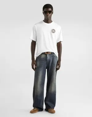 Dolce & Gabbana Cotton T-shirt With Patch T-shirts And Polos - White