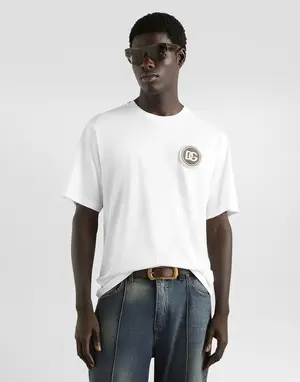 Dolce & Gabbana Cotton T-shirt With Patch T-shirts And Polos - White