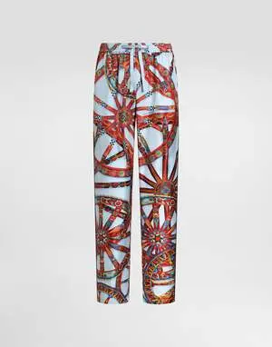 Dolce & Gabbana Carretto-print Vanity Twill Trousers - Multicolor