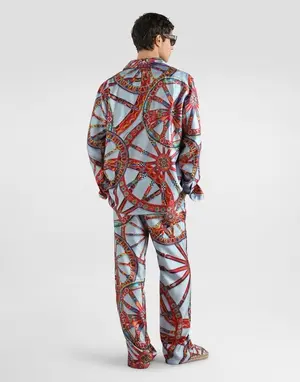 Dolce & Gabbana Carretto-print Vanity Twill Trousers
