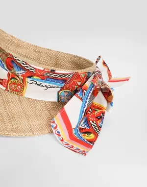 Dolce & Gabbana Carretto-print Raffia Hat Accessories Multi-colored