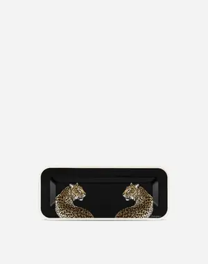 Dolce & Gabbana Wooden Tray Small Rectangular - Multicolor