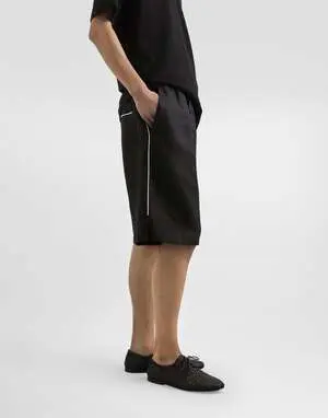 Dolce & Gabbana Linen Fabric Shorts