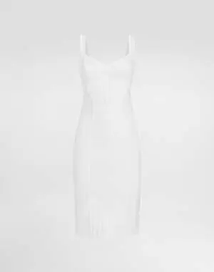 Dolce & Gabbana Corset Bustier Dress Dresses Satin - White