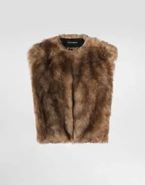 Dolce & Gabbana Fur Vest Coats And Jackets Multi-colored - Multicolor