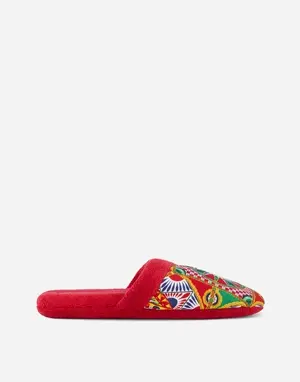Dolce & Gabbana Cotton Terry Slippers Cotton Slippers - Multicolor