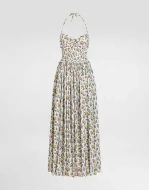 Dolce & Gabbana Floral-print Poplin Maxi Dress