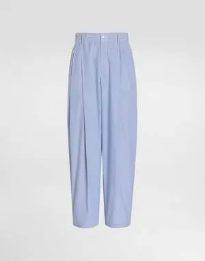 Dolce & Gabbana Striped Cotton Trousers - Multicolor