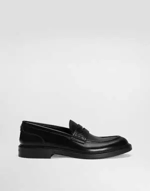 Dolce & Gabbana Brushed Calfskin Loafers - Black
