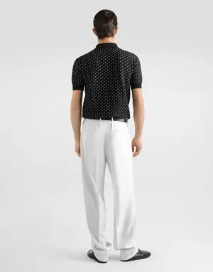 Dolce & Gabbana Micro-dot Stitch Polo Shirt Sweaters And Cardigans Multi-colored