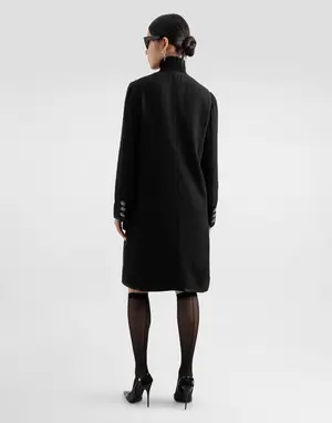 Dolce & Gabbana Single-breasted Raschel Tweed Coat Coats And Jackets - Black