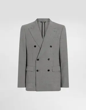 Dolce & Gabbana Double-breasted Wool Jacket Suits And Blazers - Multicolor