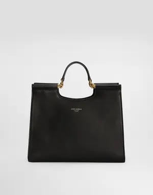 Dolce & Gabbana Small Sicily Shopper Tote Bags - Black