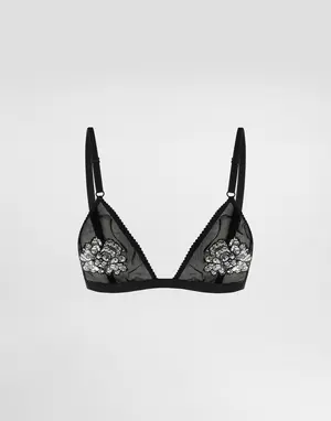 Dolce & Gabbana Tulle And Lace Bra Underwear - Black