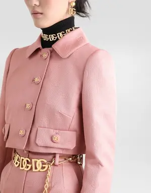 Dolce & Gabbana Quilted Jacquard Dg Logo Jacket