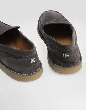 Dolce & Gabbana Suede Loafers Driver Shoes And Loafers - Grey