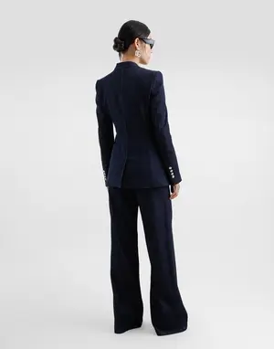 Dolce & Gabbana Single-breasted Denim And Silk Turlington Jacket Denim And Jeans Multi-colored