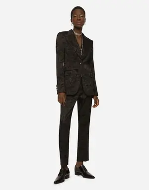 Dolce & Gabbana Floral Jacquard Tailored Trousers