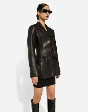 Dolce & Gabbana Calfskin Turlington Jacket Blazers