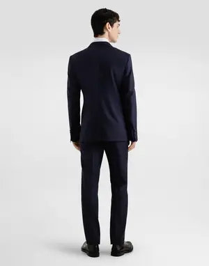 Dolce & Gabbana Double-breasted Micro-patterned Wool Suit Suits And Blazers