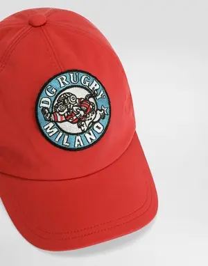 Dolce & Gabbana Drill Baseball Hat With Dg Rugby Patch Accessories Multi-colored