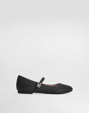 Dolce & Gabbana Nappa Leather Ballet Flats With Logo Buckle