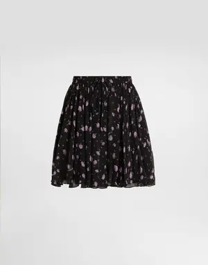 Dolce & Gabbana Carnations-print Chiffon Circle Skirt Skirts - Multicolor