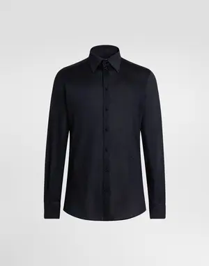 Dolce & Gabbana Martini Silk Jersey Shirt Shirts - Blue