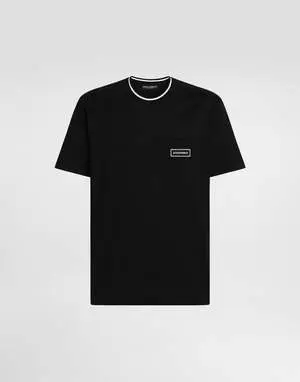 Dolce & Gabbana Cotton T-shirt With Logo T-shirts And Polos - Black