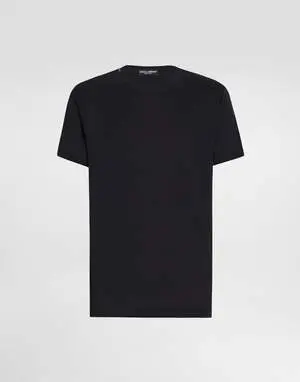 Dolce & Gabbana Cotton T-shirt With Logo T-shirts And Polos - Blue