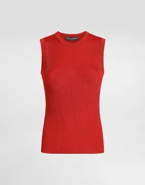 Dolce & Gabbana Knit Tank Top Shirts And Tops - Red
