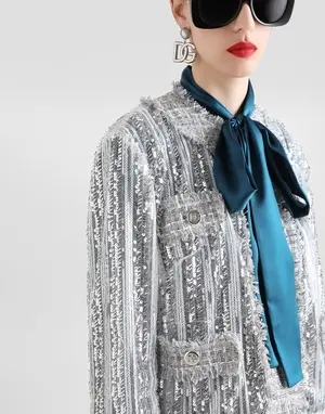 Dolce & Gabbana Tulle Gabbana Jacket With Sequin Embroidery Blazers