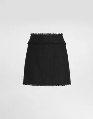Dolce & Gabbana Raschel Tweed Miniskirt Skirts - Black