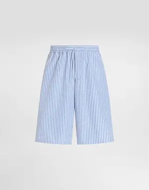 Dolce & Gabbana Striped Poplin Bermuda Shorts - Multicolor
