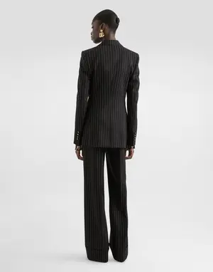 Dolce & Gabbana Single-breasted Pinstripe Wool Jacket Blazers Wool