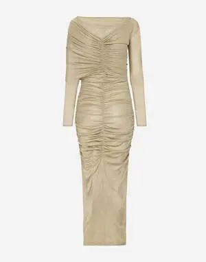 Dolce & Gabbana Lurex Mesh Calf-length Dress