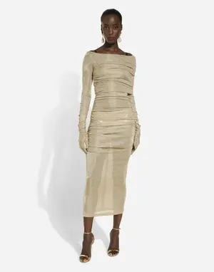 Dolce & Gabbana Lurex Mesh Calf-length Dress