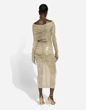Dolce & Gabbana Lurex Mesh Calf-length Dress