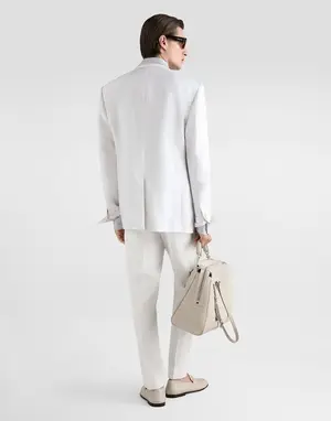 Dolce & Gabbana Double-breasted Linen Blazer - White