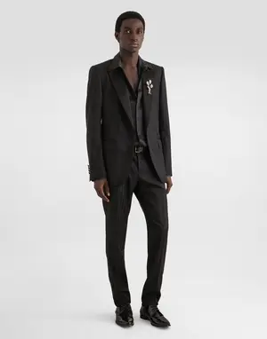 Dolce & Gabbana Wool Pekin Jacquard Trousers