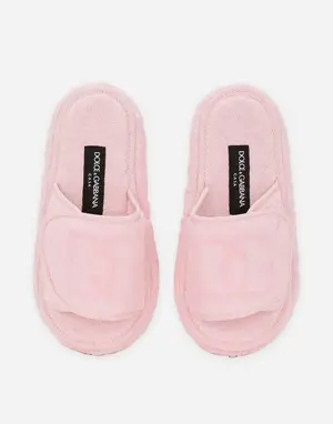 Dolce & Gabbana Terry Cotton Plateau Slippes Platform Slip-ons