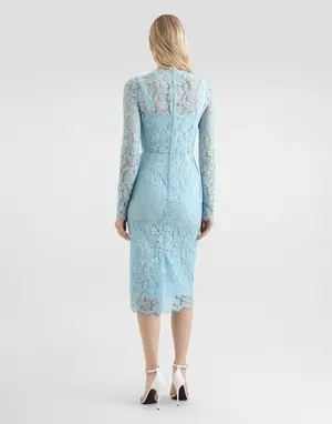 Dolce & Gabbana Cordonetto Lace Sheath Dress - Azure