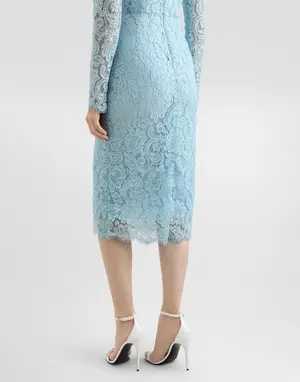 Dolce & Gabbana Cordonetto Lace Sheath Dress - Azure
