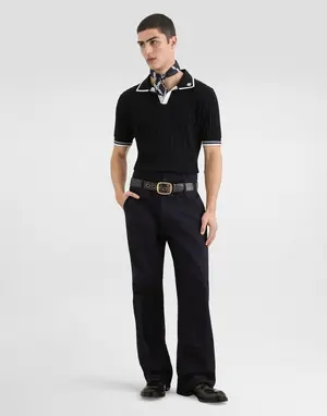 Dolce & Gabbana Cotton Polo Shirt Sweaters And Cardigans White