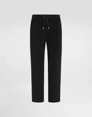 Dolce & Gabbana Cotton Terry Trousers Pants And Shorts - Black