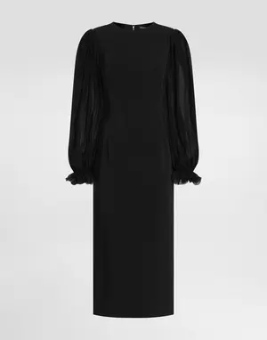 Dolce & Gabbana Structured Cady Dress Dresses Viscose - Black