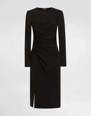 Dolce & Gabbana Structured Cady Dress Dresses Viscose - Black