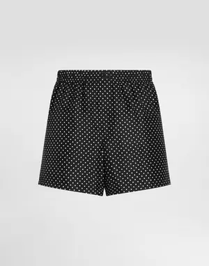 Dolce & Gabbana Polka Dot-print Silk Twill Boxer Shorts - Multicolor
